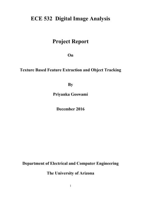 Texture Based Feature Extraction And Object Tracking Pdf