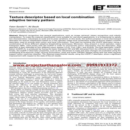 Texture Descriptor Based On Local Combination Adaptive Ternary Pattern Pdf