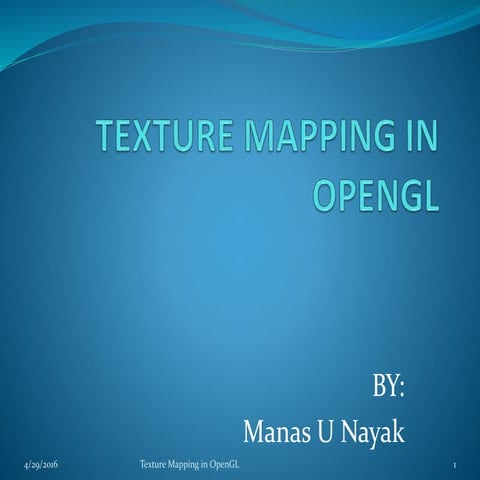 Texture Mapping Inopengl Ppt