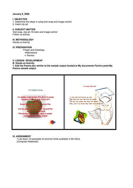 Introduction To Text Wrap | ODT | Education