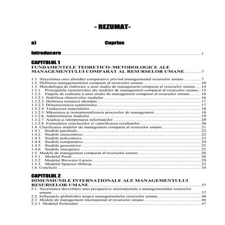 Teza rezumat | PDF