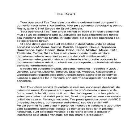 Tez Tour | PDF