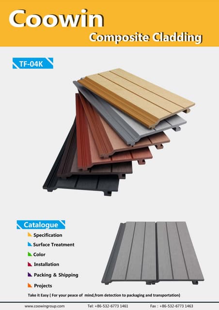 COOWIN Outdoor WPC Wall Cladding Catelog | PDF