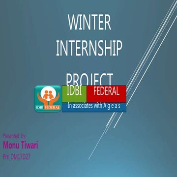 IDBI Federal Life Insurance co. Ltd | PPTX