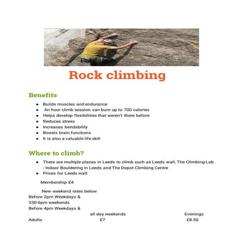 Rock Climbing | DOCX