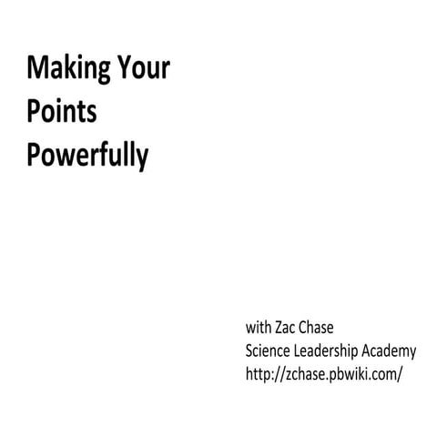 Making Your Points Powerfully | PPT