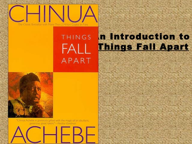 Igbo Culture and Society in 'Things Fall Apart.' | PPTX