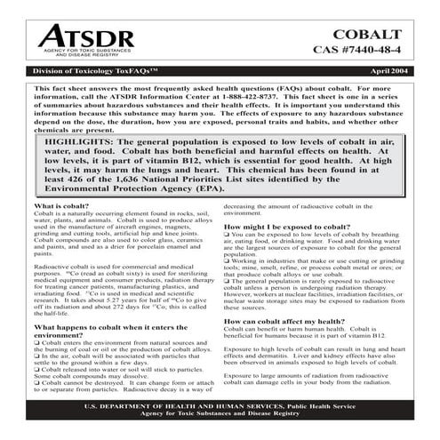 ATSDR Exposure CESIUM | PDF