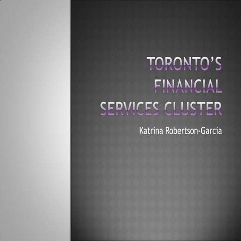 Financial Cluster Services | PPT