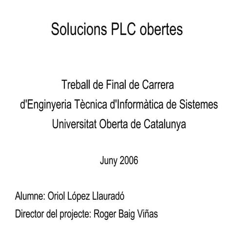 TFC PLC Obert Diapos | PDF