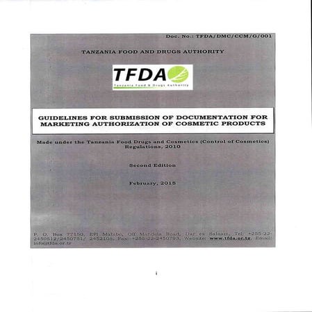 Tfda guide lines | PDF