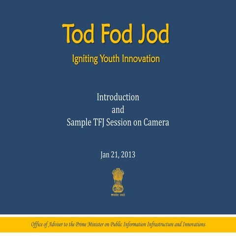 Tod Fod Jod - Introduction and Sample Lesson Plan | PPTX