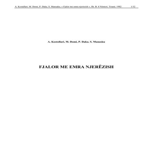 Fjalor me emra | PDF | Music | Entertainment