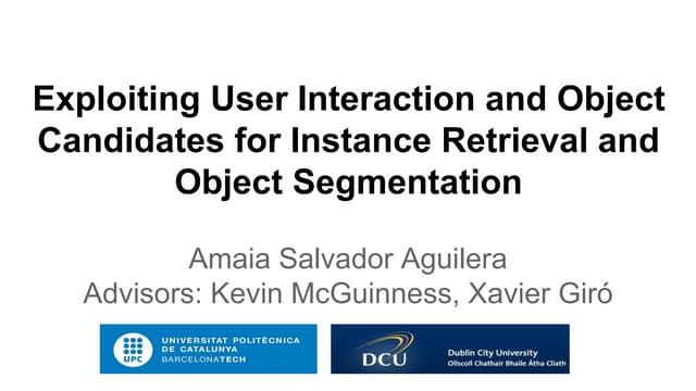 Exploiting User Interaction And Object Candidates For Instance