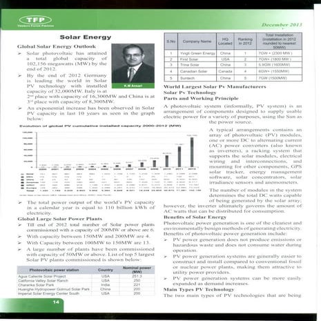 Solar Energy Article | PDF