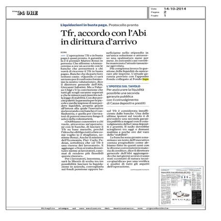 Tfr in busta paga | PDF