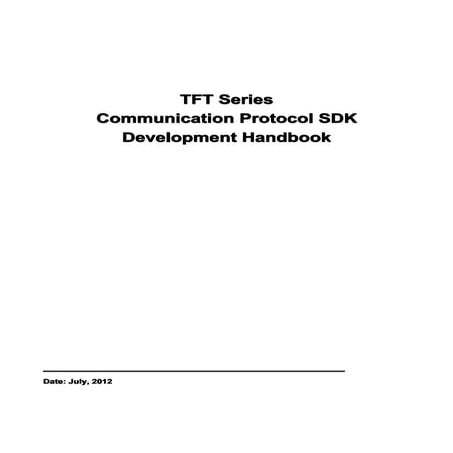 Tft sdk manual | PDF