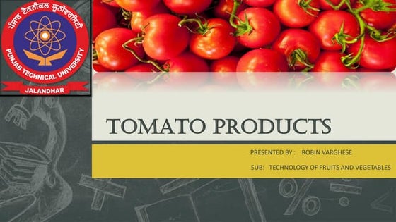 Tomato Processing | PPT