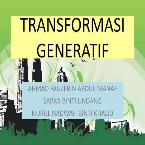 Tranformatif generatif | PPTX