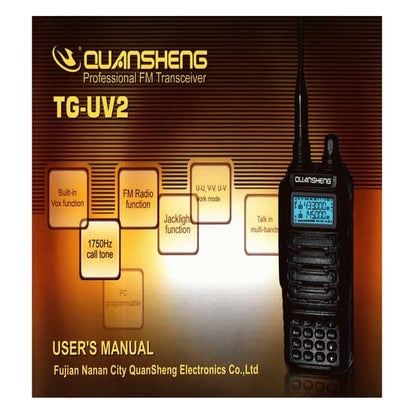 Quansheng TG UV2 TGUV2 - complete user manual | PPT