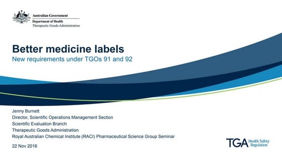 Presentation: Better Medicine Labels | PDF