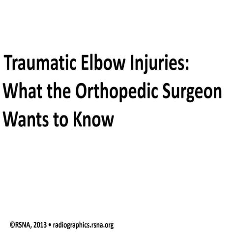 Elbow injury | PPTX