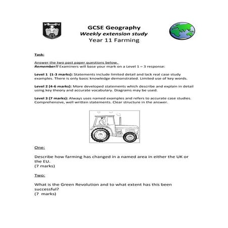 T:\Geography\Year 11 Farming Hwk Feb 24 | PDF