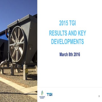 TGI Results and Key Development 2015 | PPT