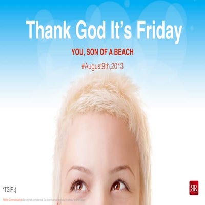 TGIF - Reflet Communication - August 09, 2013 | PPT