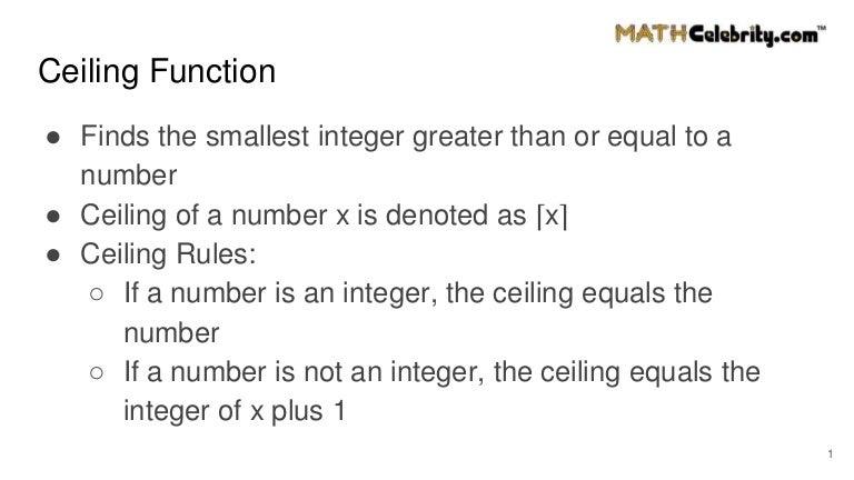 Ceiling Function