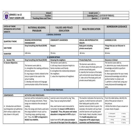 Catch Up Friday Week 1 TG | DOCX