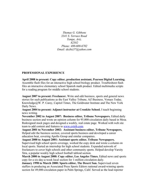 Tony Nevitt Resume | PDF