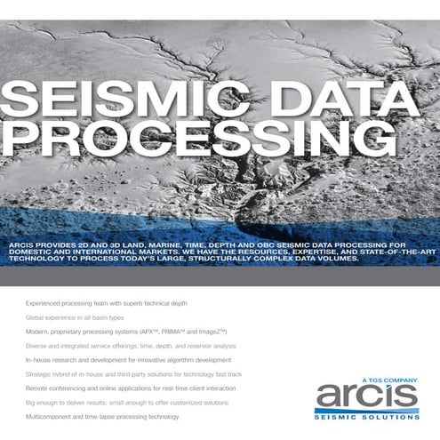 TGS Arcis- Canada Arcis Processing Services Brochure | PDF
