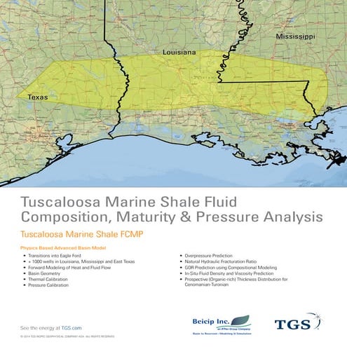 TGS GPS- Tuscaloosa Marine Shale FCMP 2014 | PDF