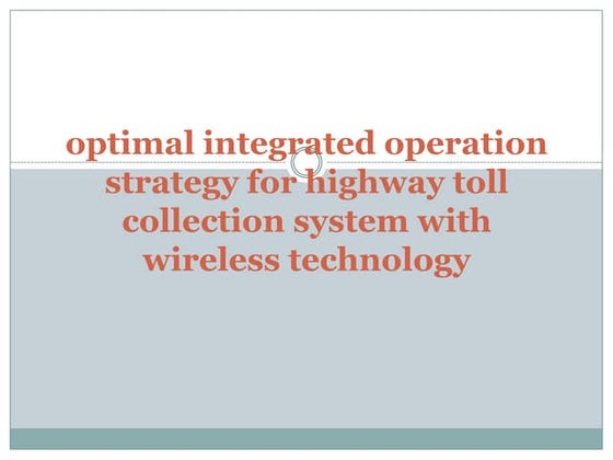 tollgate automation | DOCX