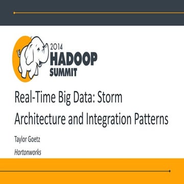 Real-Time Big Data: Storm Architecture and Integration Patterns | PPTX | Computing | Technology ...