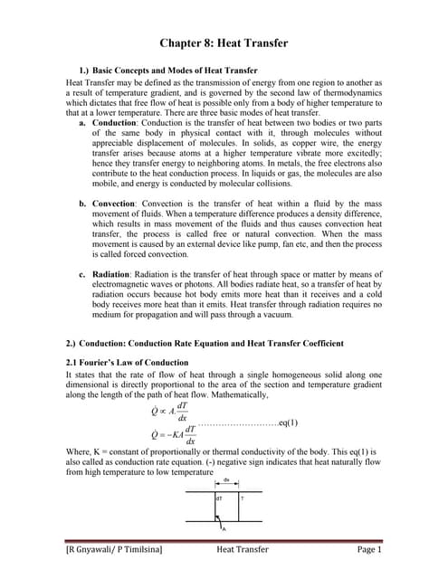 Heat conduction through a plane wall | PPTX | Physics | Science