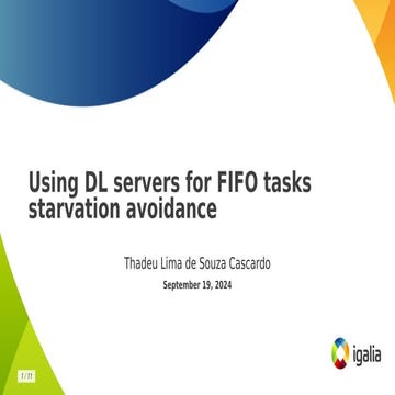 Using DL servers for FIFO tasks starvation avoidance | PPT