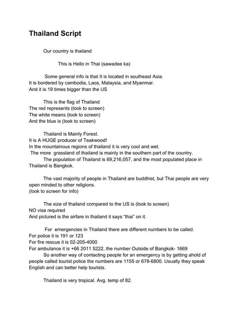 Thailand Script | PDF