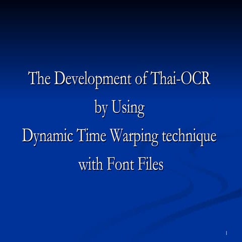 Thai-OCR | PPT