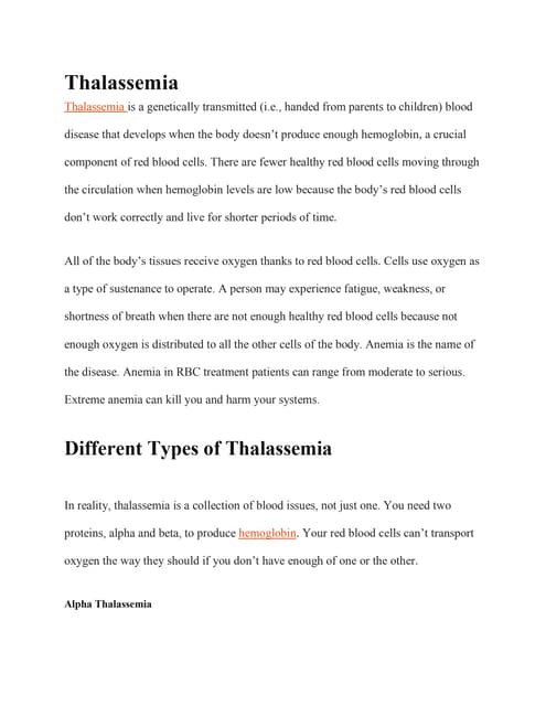 Thalassemia | PPTX