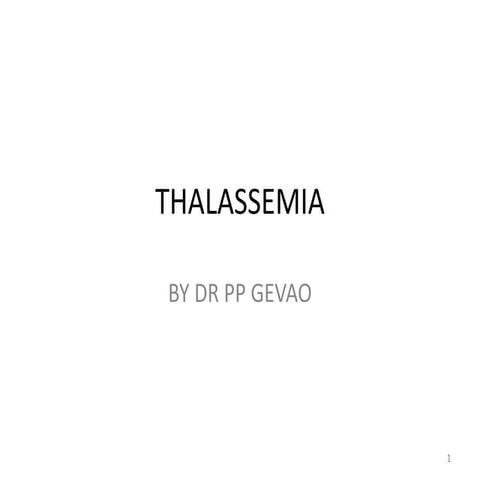 Thalassemia | PPTX
