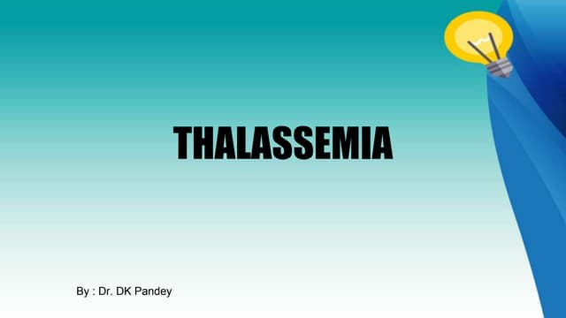 Thalassemia Case Presentation | PDF