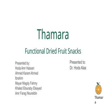 **Thamara Business Plan** outlines the vision, strategy, and roadmap ...