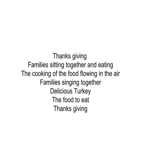 Thanks giving poem | PPT | Cooking | Food & Drink
