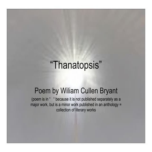 Thanatopsis | PDF