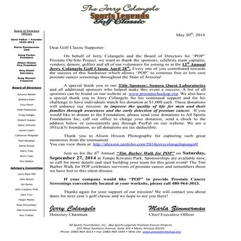 David P Smoot at Jerry Colangelo Sports Legends Golf Classic | PDF