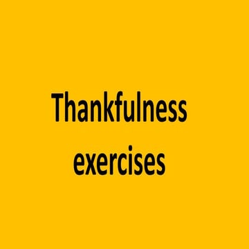 Thankfulness exercises | PDF