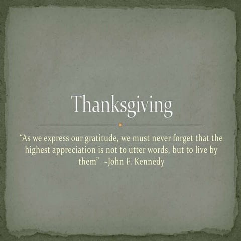 Thanksgiving presentation | PDF