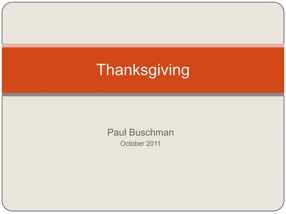 Thanksgiving presentation | PDF